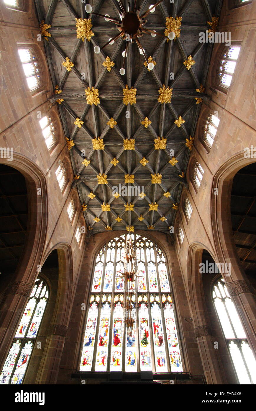 A ceiling inside Rotherham Minster, South Yorkshire, England UK Stock ...