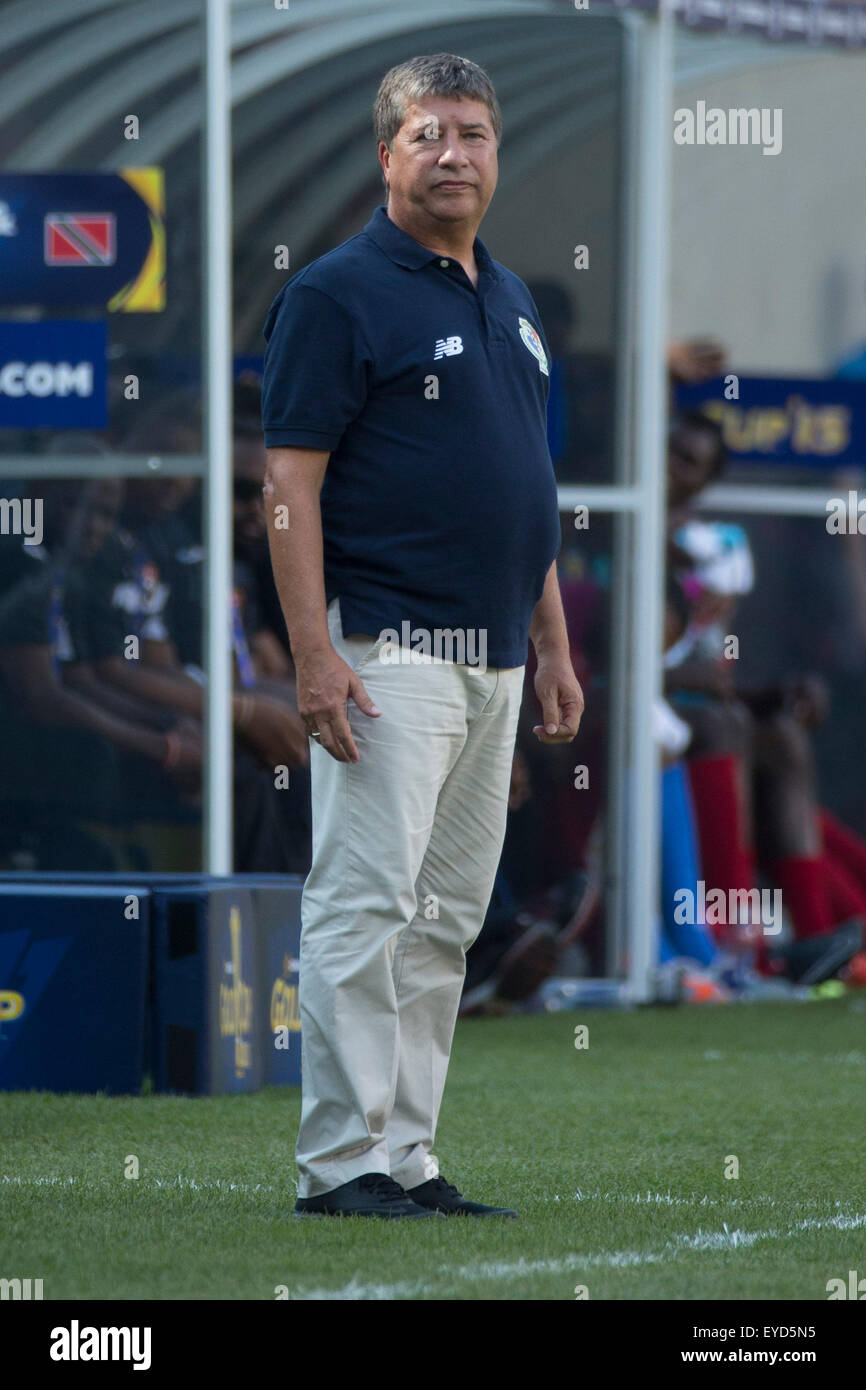 The Match By Shootout. 19th July, 2015. Panama head coach Hernan Dario ...