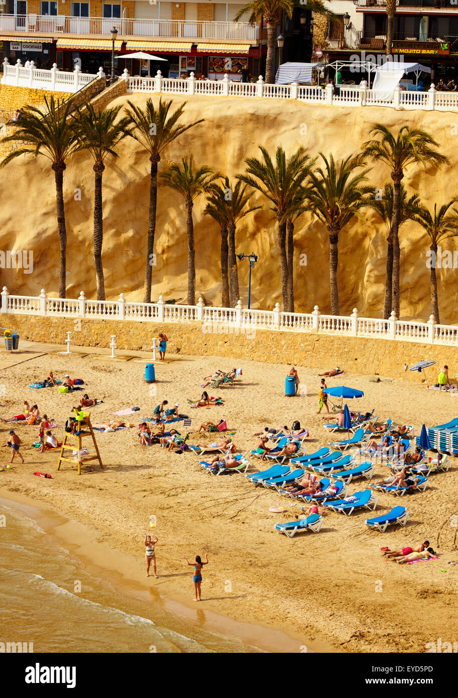 People at the west beach. Benidorm. Alicante. Valencia Community. Spain ...