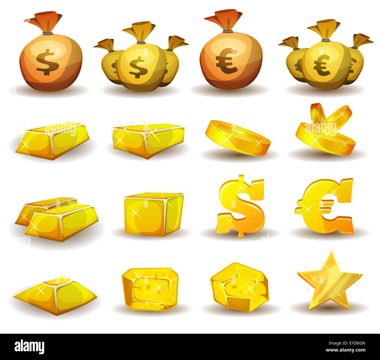 Gold bar cartoon hi-res stock photography and images - Alamy