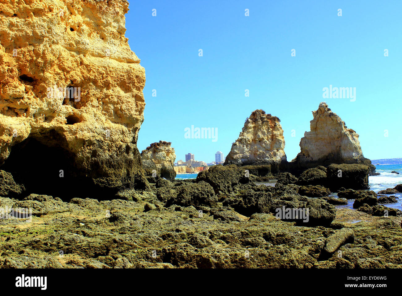 Rock formation near Portimao, Portugal Stock Photo - Alamy