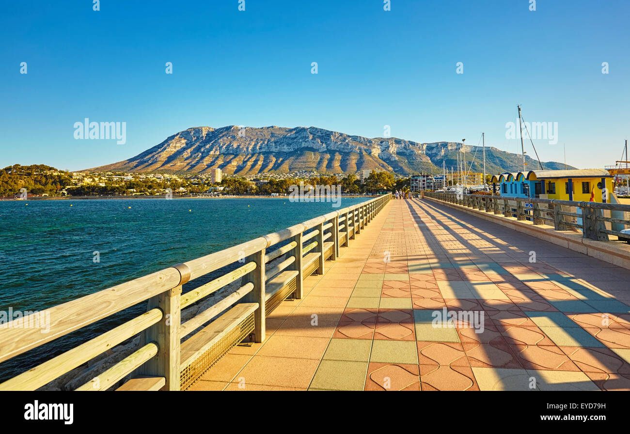 Seafront promenade at the harbour. Denia. Alicante. Valencia Community ...