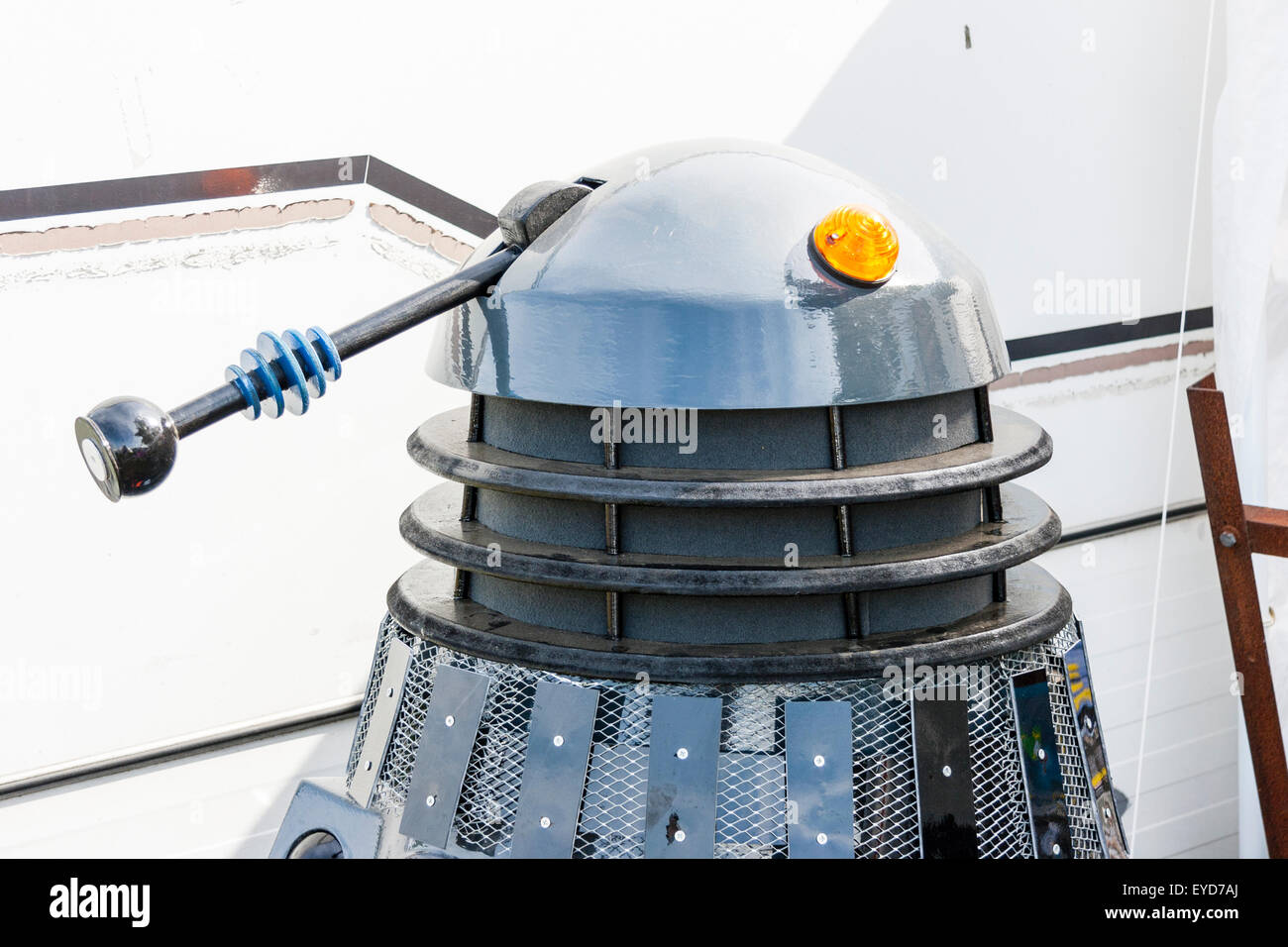 Dalek, from the BBC TV series, Dr Who. Dark grey dalek, 1960's style on ...
