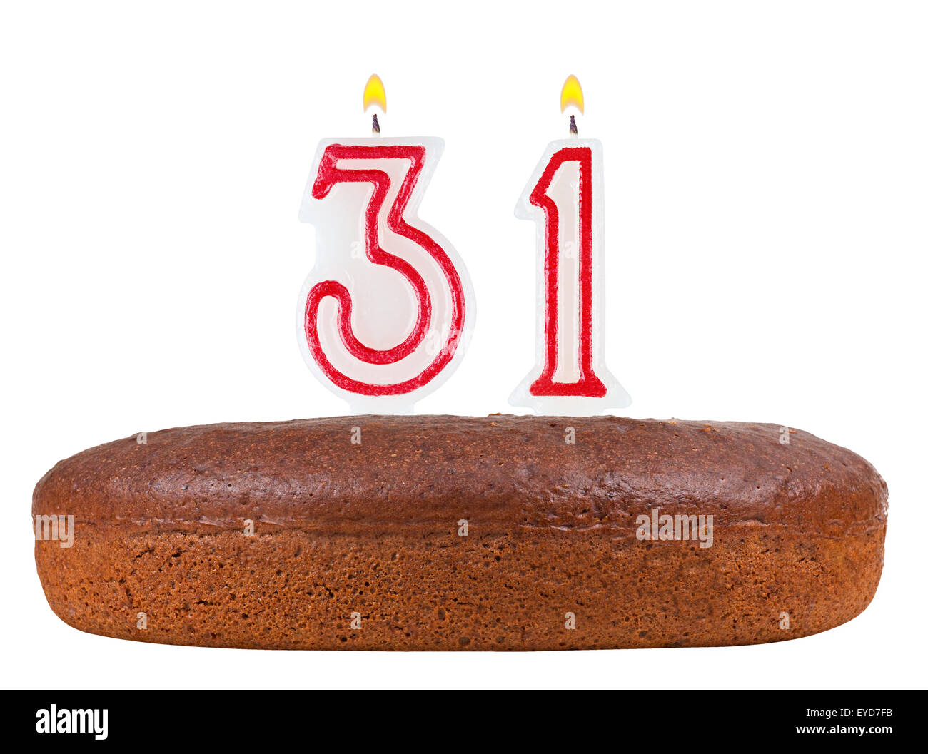 Birthday cake candles number 31 Cut Out Stock Images & Pictures - Alamy