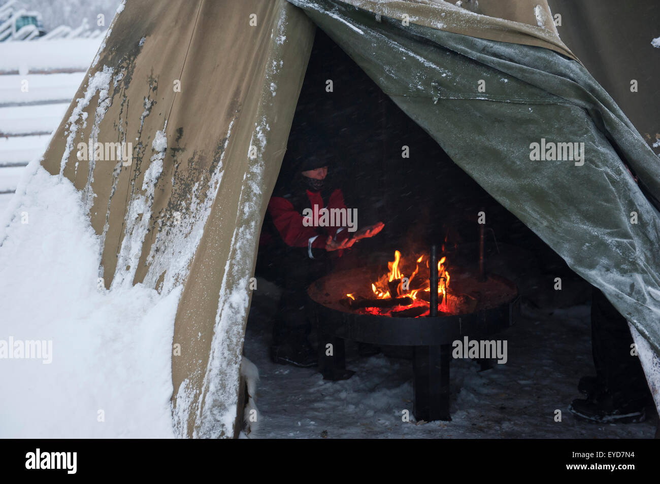 Teepee campfire hi-res stock photography and images - Alamy