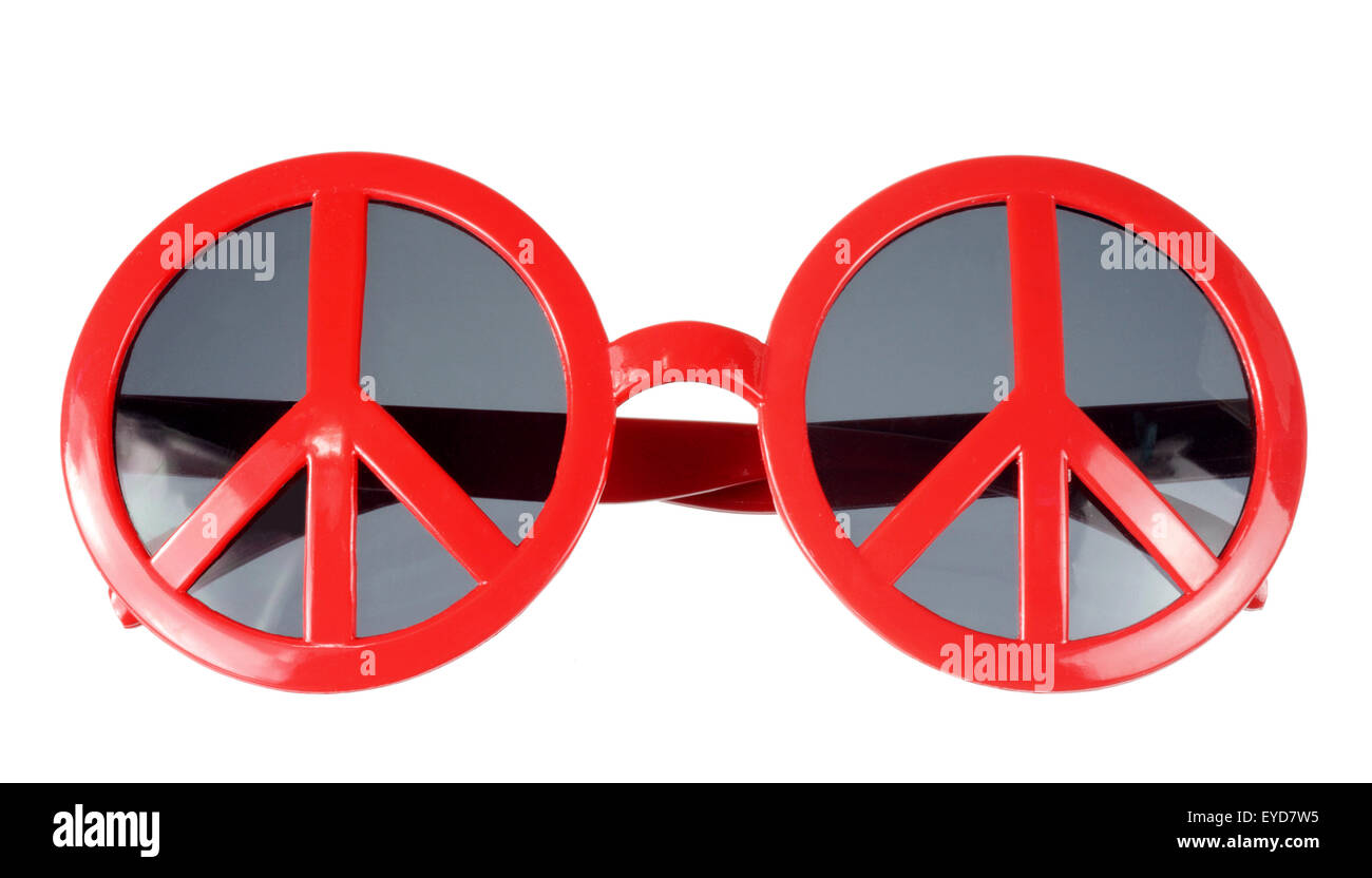 Sunglasses with Peace Sign Stock Photo - Alamy