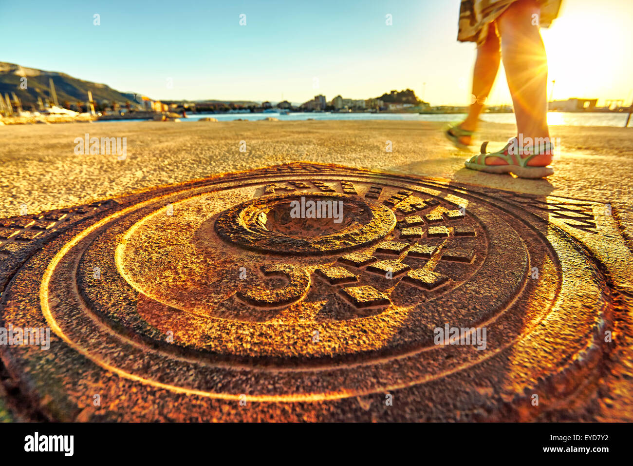 Seafront promenade at the harbour. Denia. Alicante. Valencia Community ...