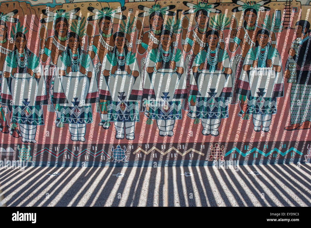 The Turtle Rain Dance Mural At The Indian Pueblo Cultural Center In ...