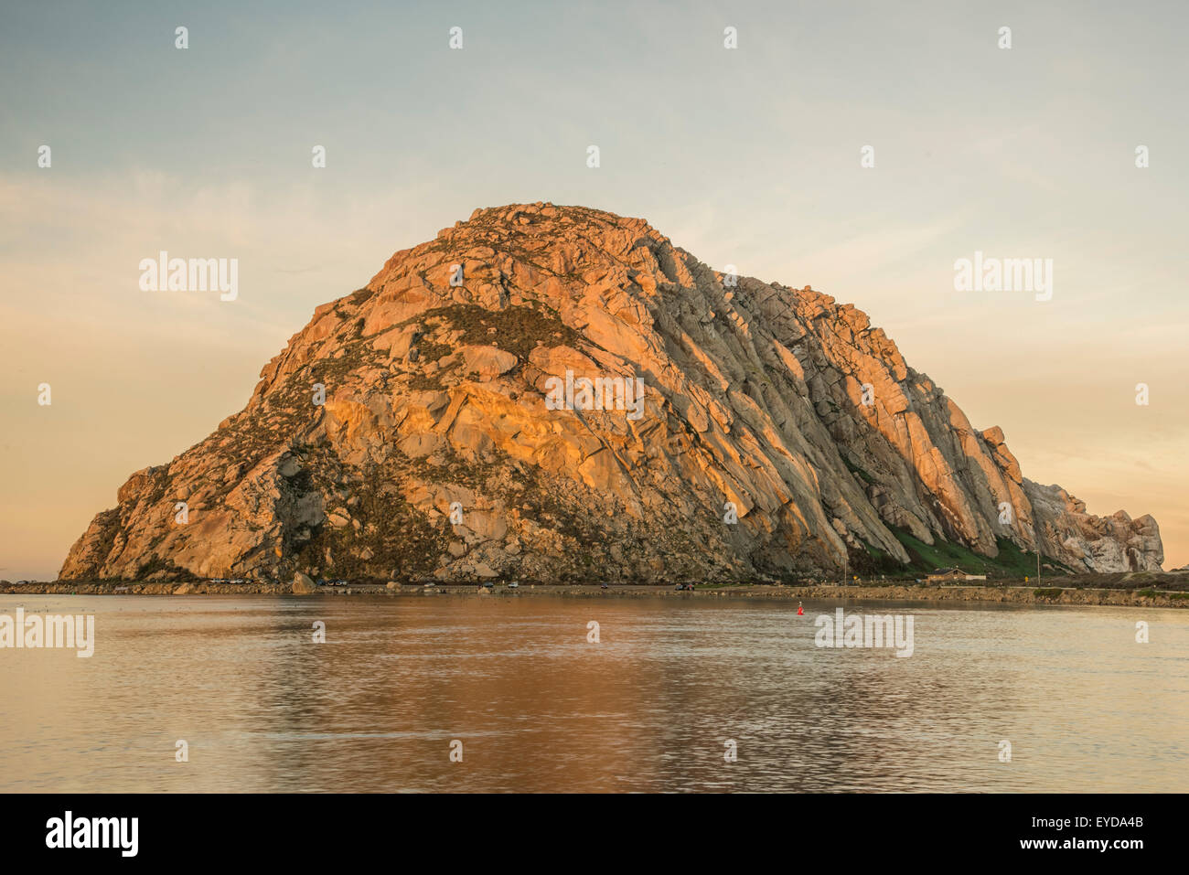 Morro Rock at Sunrise - Morro Bay, CA Stock Photo - Alamy