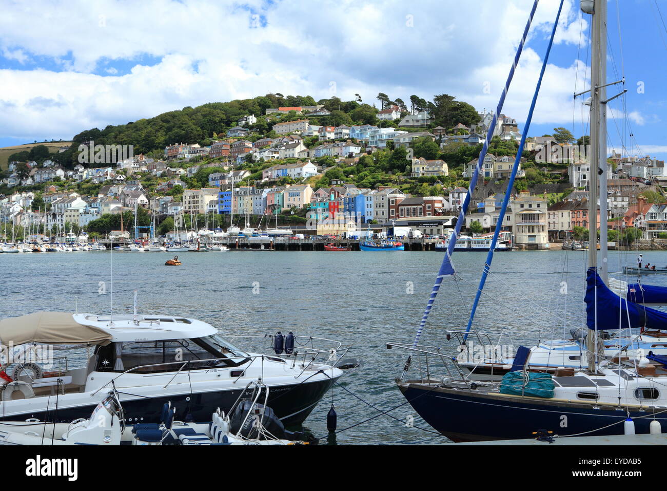 Kingswear viewed from Dartmouth, South Devon, England, UK Stock Photo ...