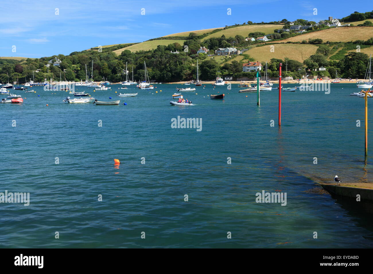 Salcombe, sunny summers day, Devon, England, UK Stock Photo - Alamy