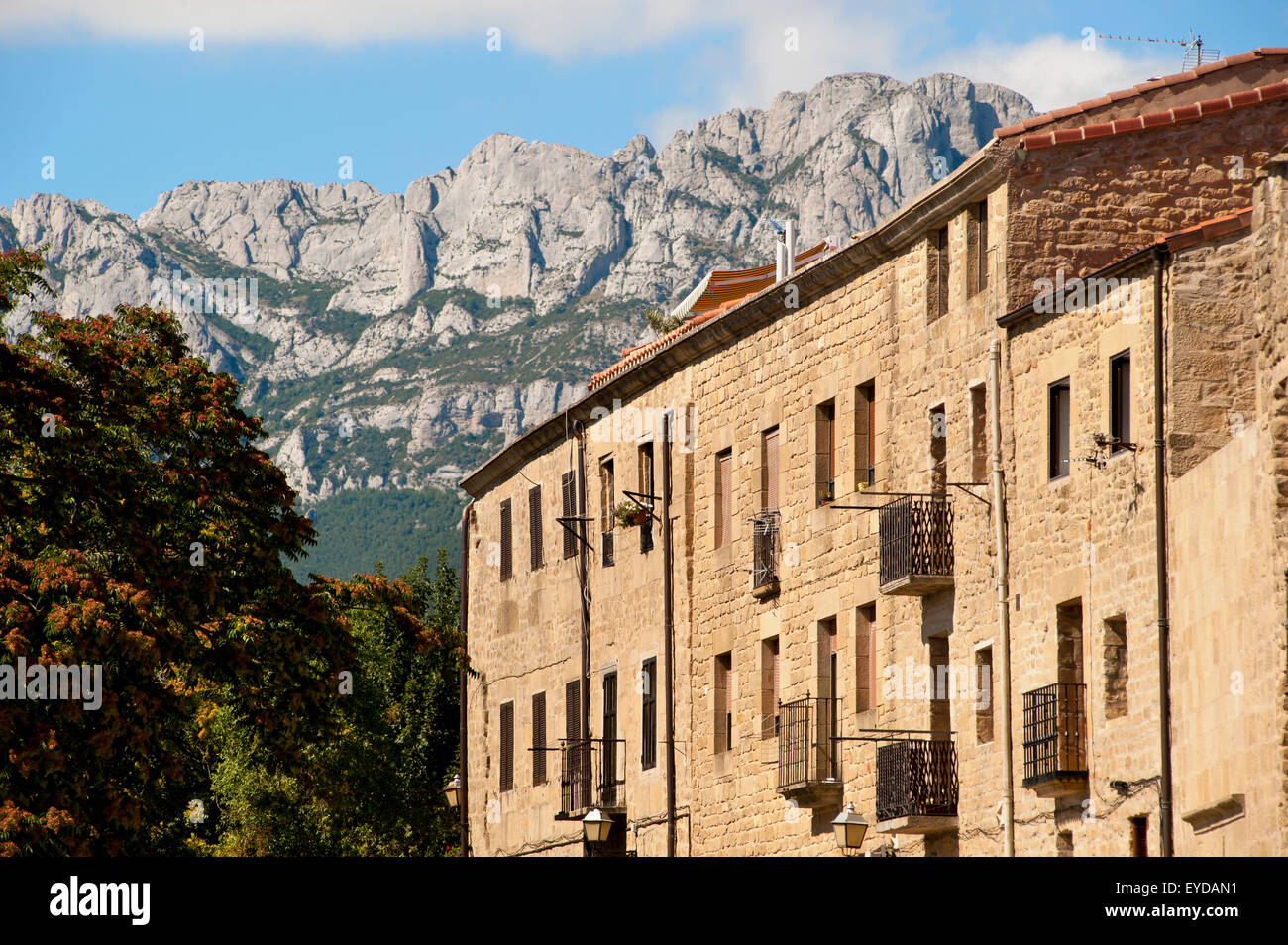 Medieval Facades In The Village Of Laguardia, Basque Country, Spain ...