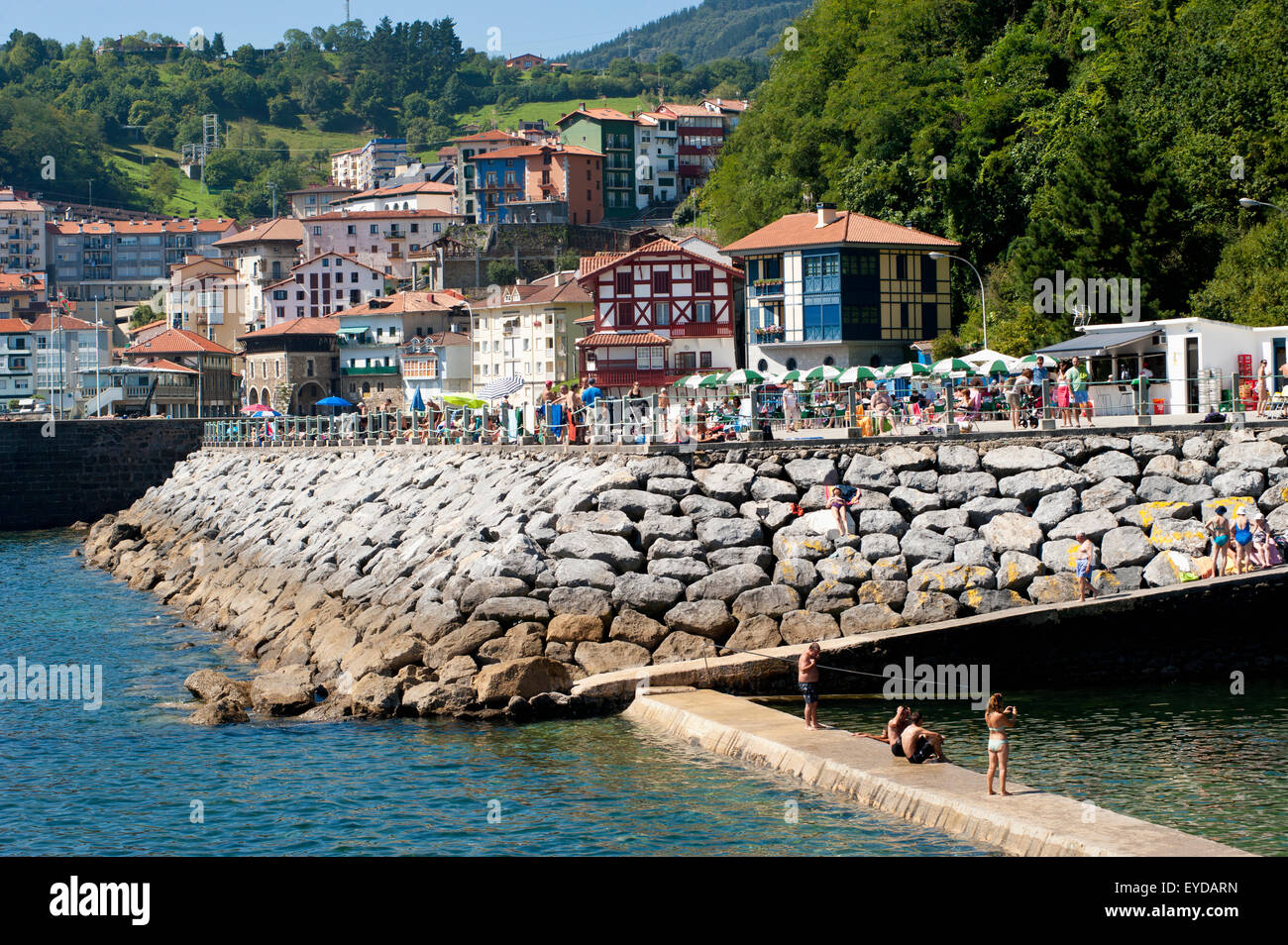 Natural Pool In Mutriku, Basque Country, Spain Stock Photo - Alamy
