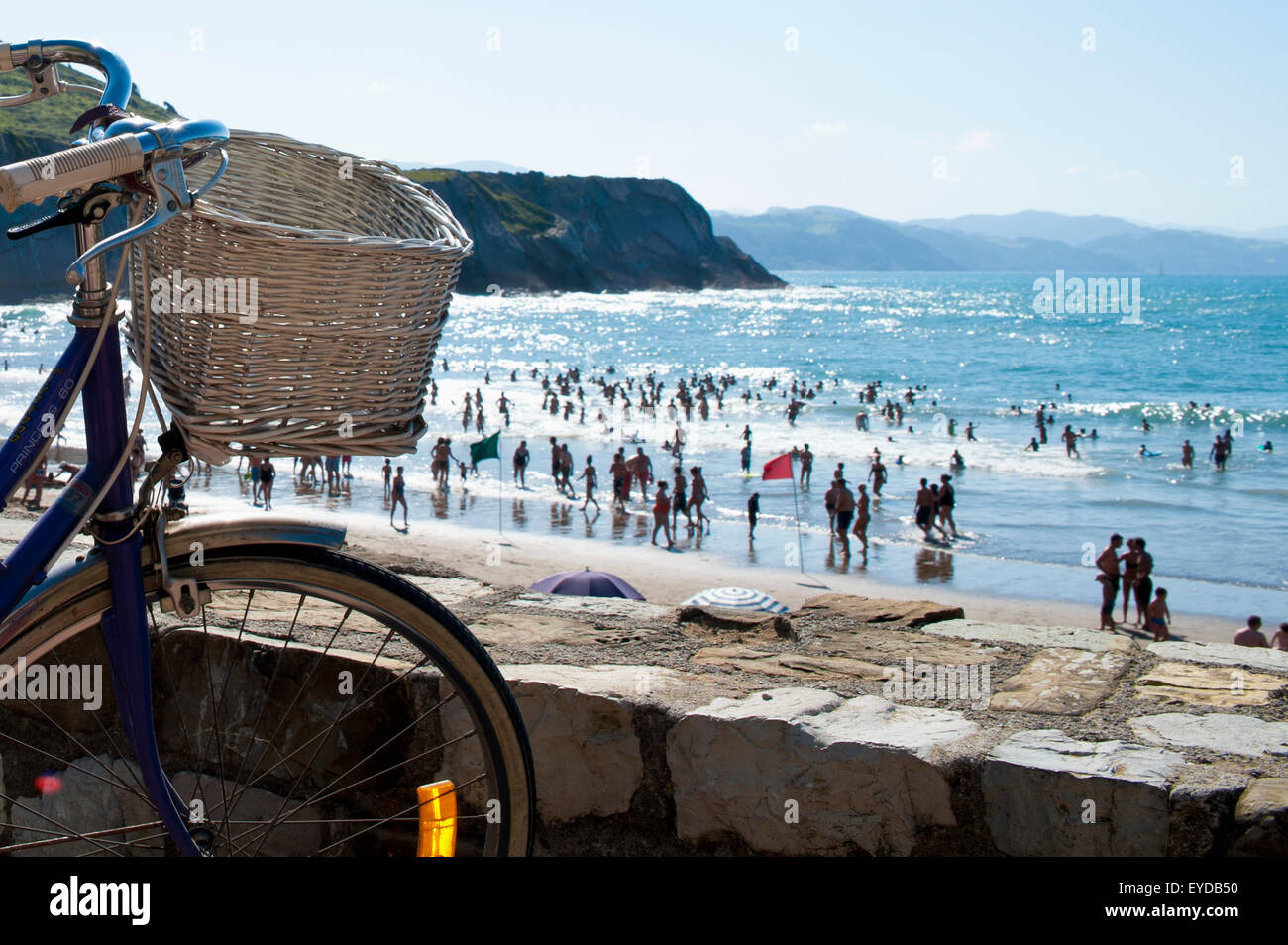 People At Itzurun Beach, Zumaia, Basque Country, Spain Stock Photo - Alamy