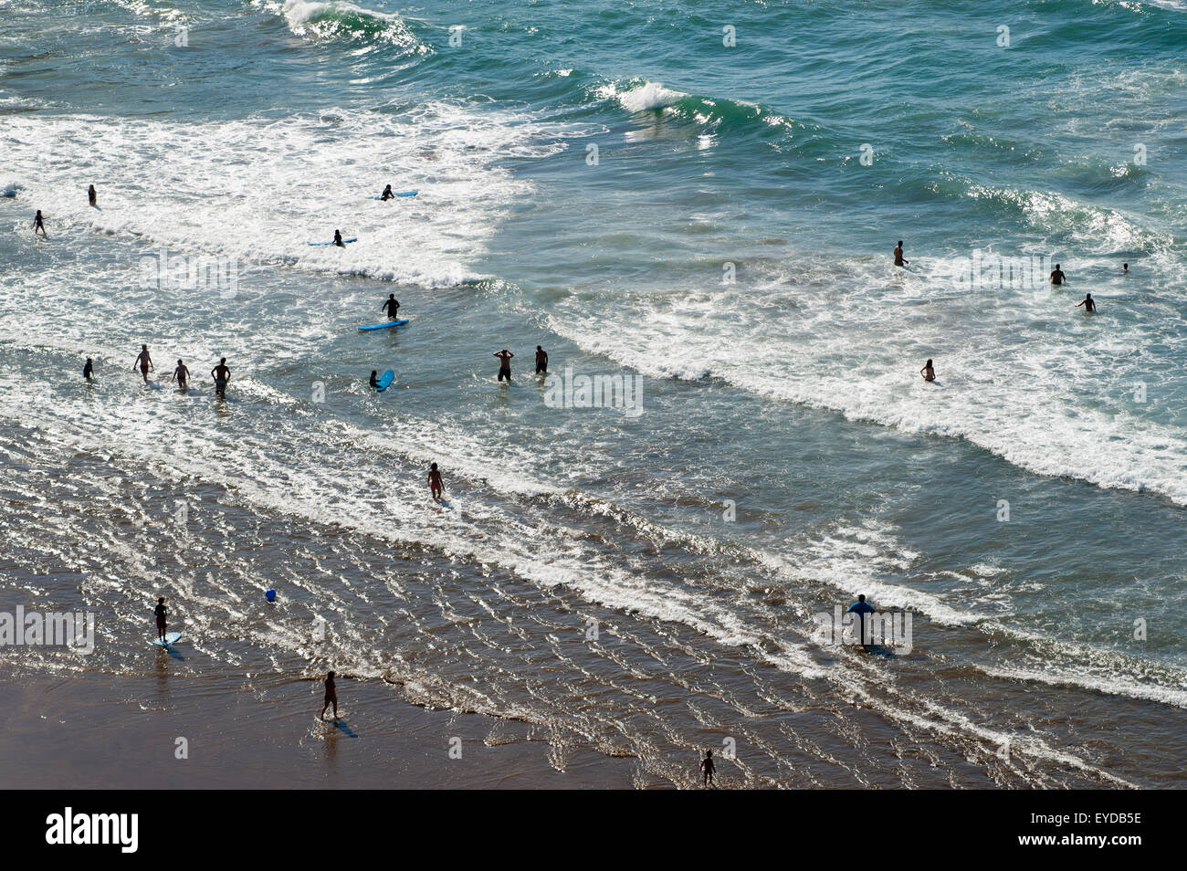 People At Itzurun Beach, Zumaia, Basque Country, Spain Stock Photo - Alamy