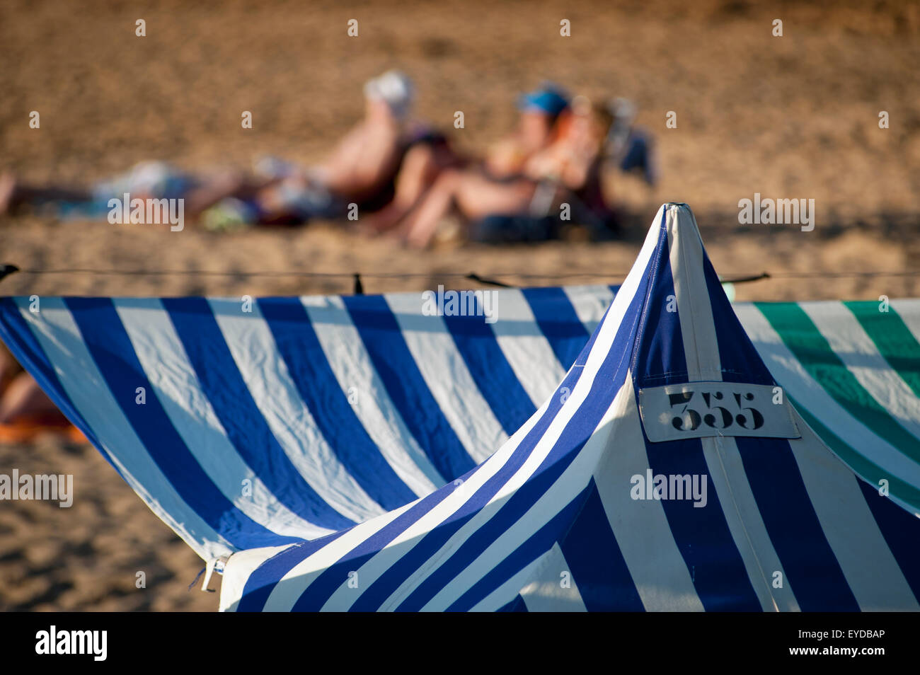 Sunbathing On The Beach, Zarautz, Basque Country, Spain Stock Photo - Alamy