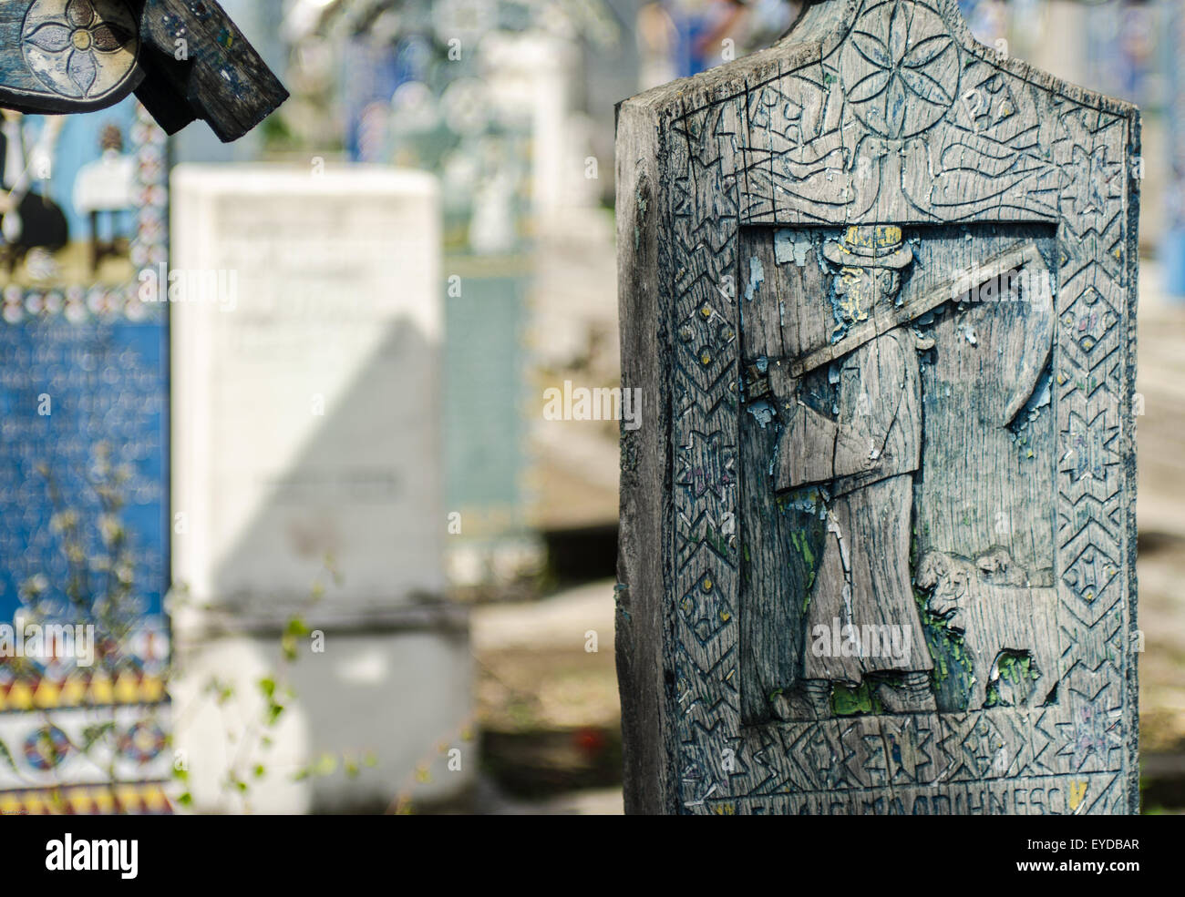 Merry Cemetery Colorful wooden crosses in unique cemetery showcasing ...