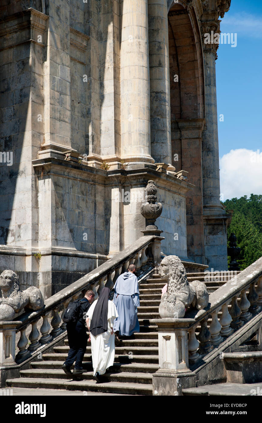 Religious People Climbing Stairway At St Ignatius Of Loyola Church ...
