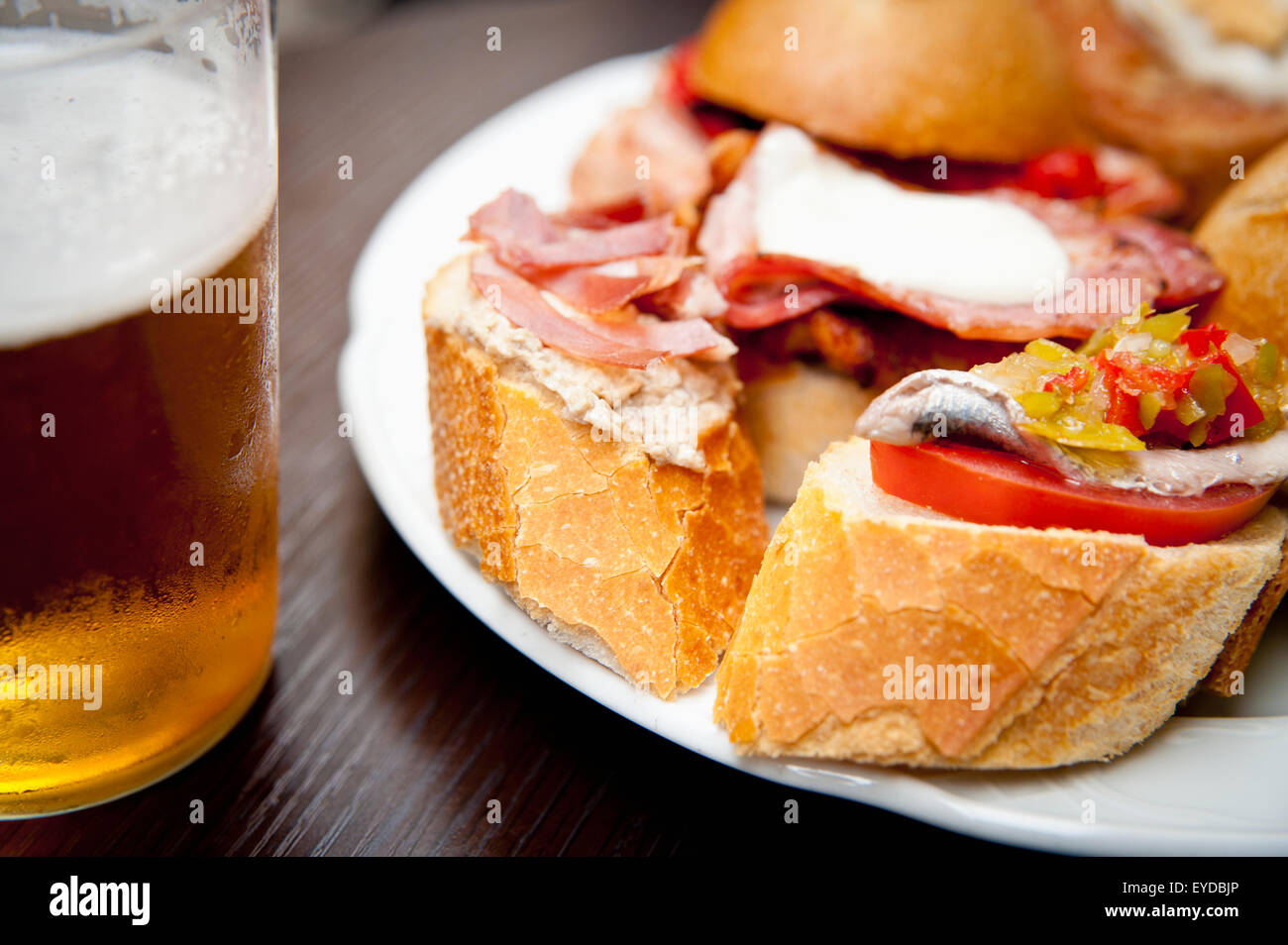 Traditional Pinchos, San Sebastian, Basque Country, Spain Stock Photo ...