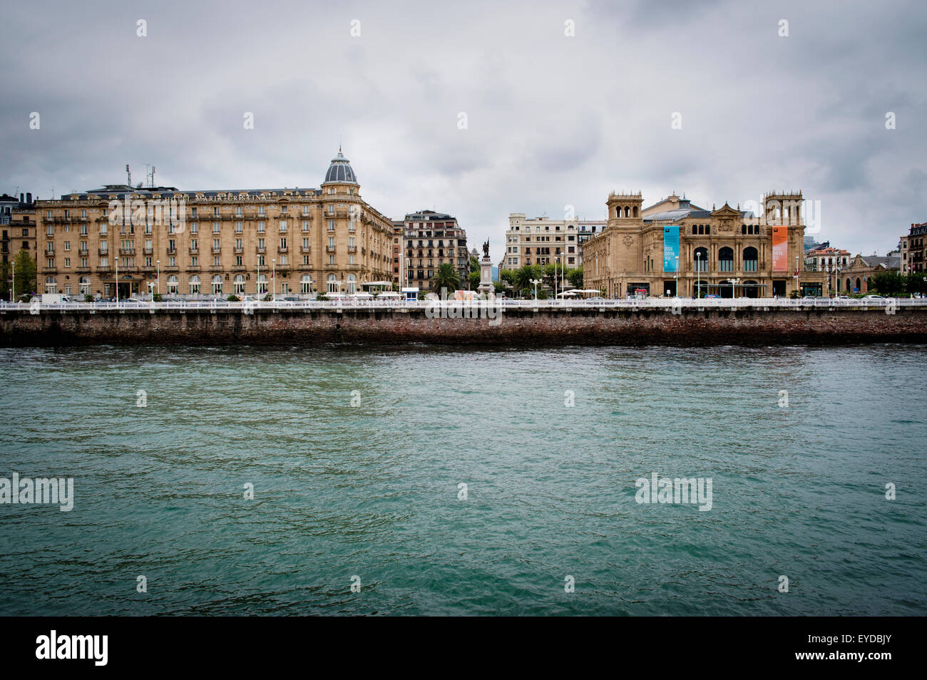 Maria Cristina Hotel And Victoria Eugenia Theatre, Urumea River, San ...