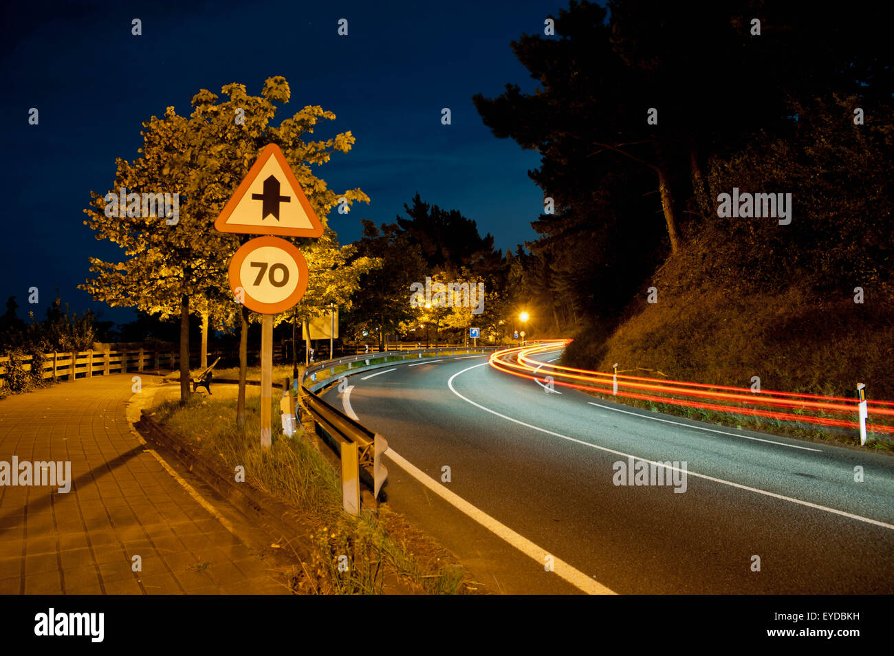 Traffic Lights Near Mutriku, Basque Country, Spain Stock Photo - Alamy
