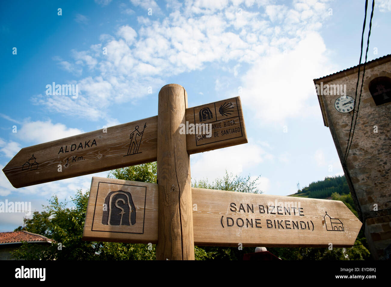 Camino De Santiago Or The Way Of St James Signs On The Road, Basque ...