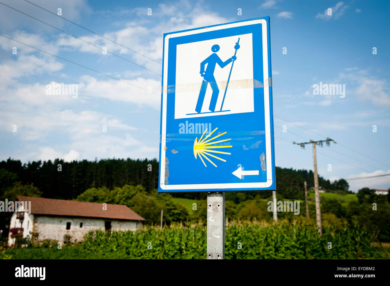 Camino De Santiago Or The Way Of St James Signs On The Road, Basque ...