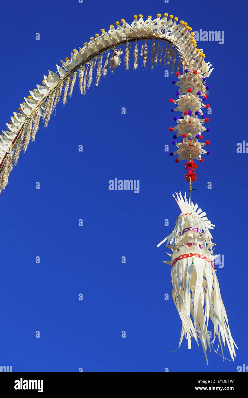 Bamboo Penjor - house, temple traditional Balinese symbol and ...