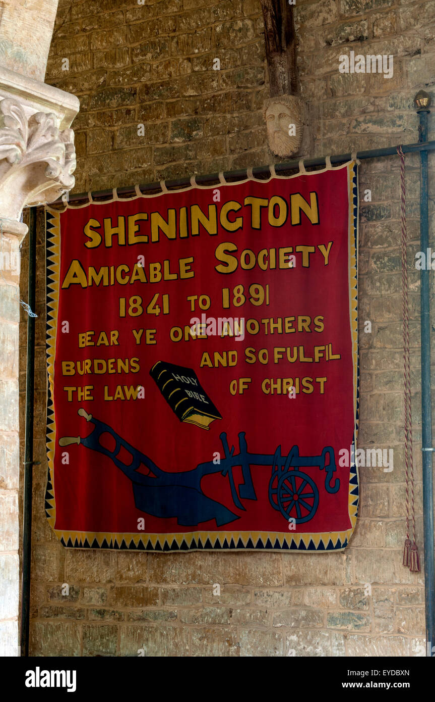 Amicable Society banner, Holy Trinity Church, Shenington, Oxfordshire ...