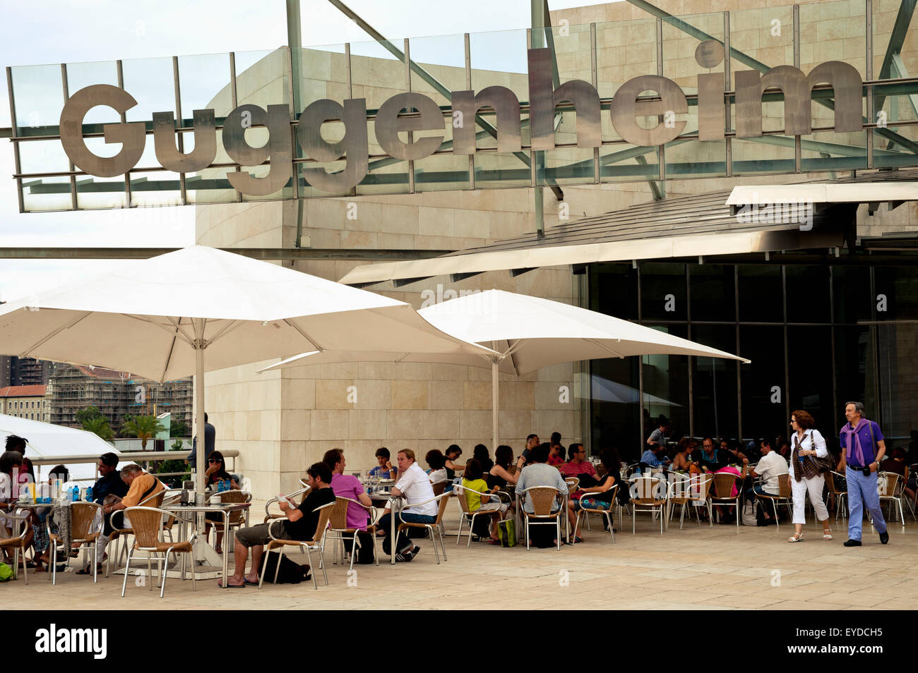 Large Group Of People At Guggenheim Museum, Bilbao, Basque Country ...