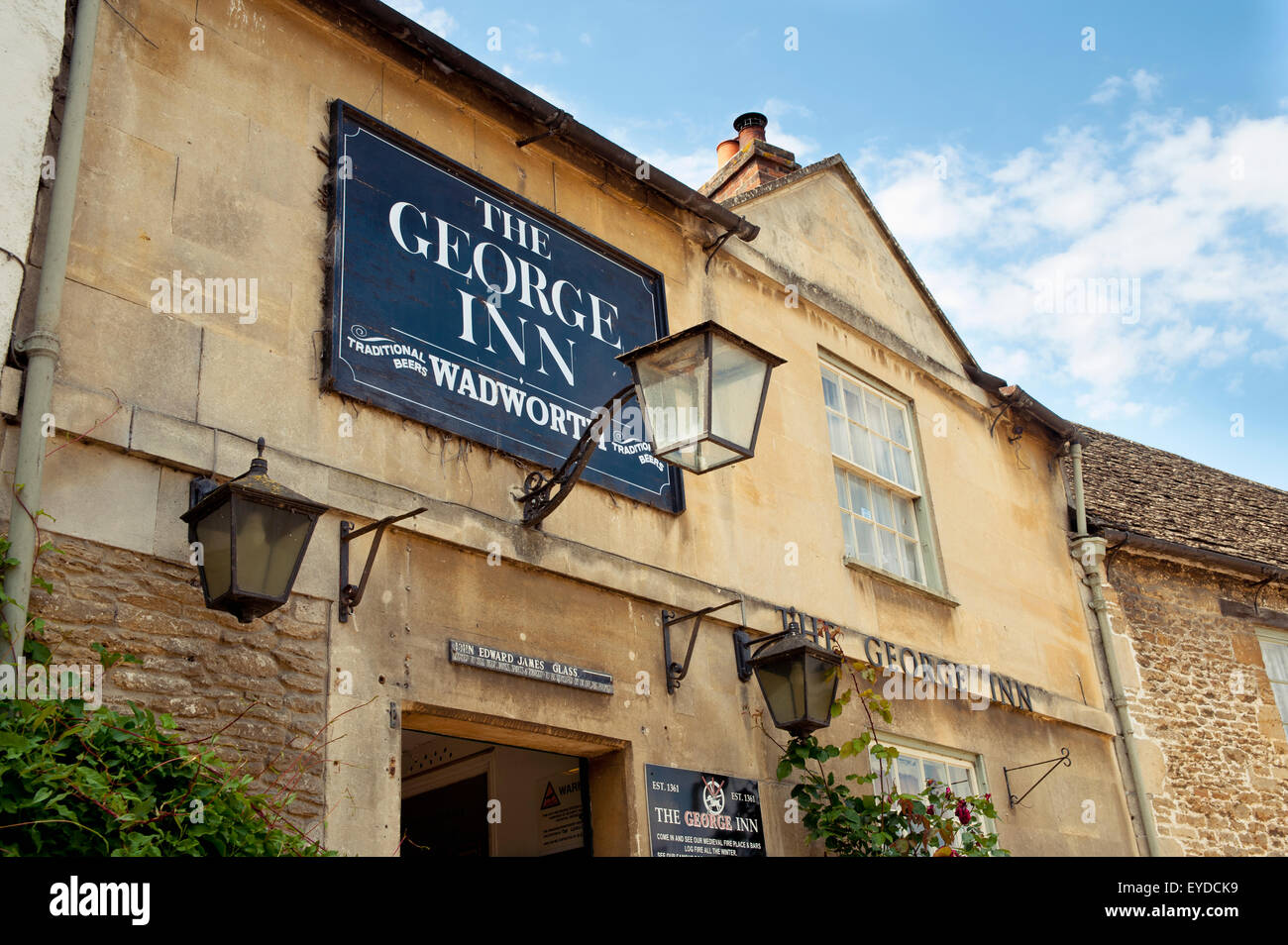 The George Inn Public House At The Oldest Pub In Lacock, Wiltshire, Uk ...