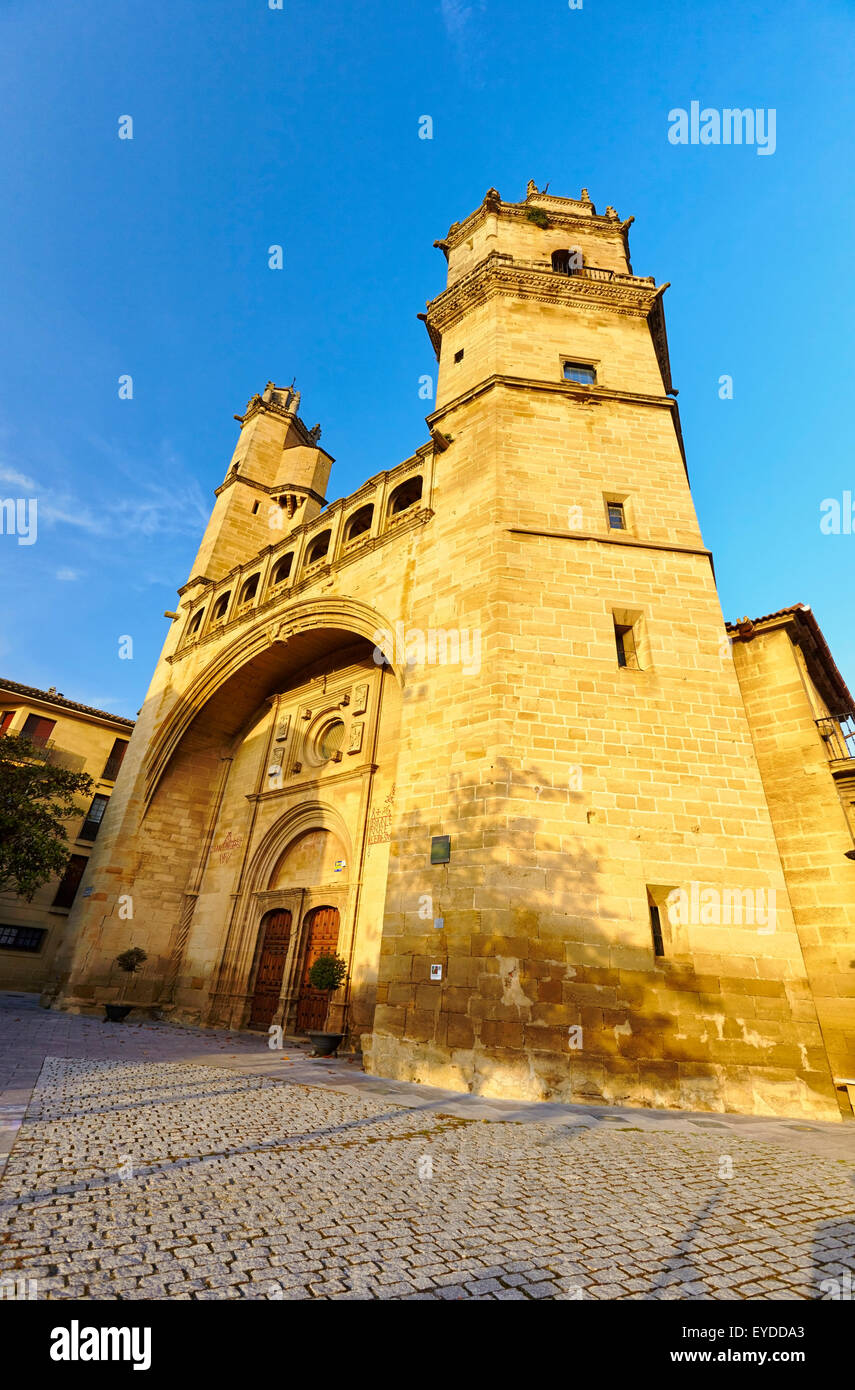 The Church of San Andres. Elciego. Rioja alavesa wine route. Alava ...