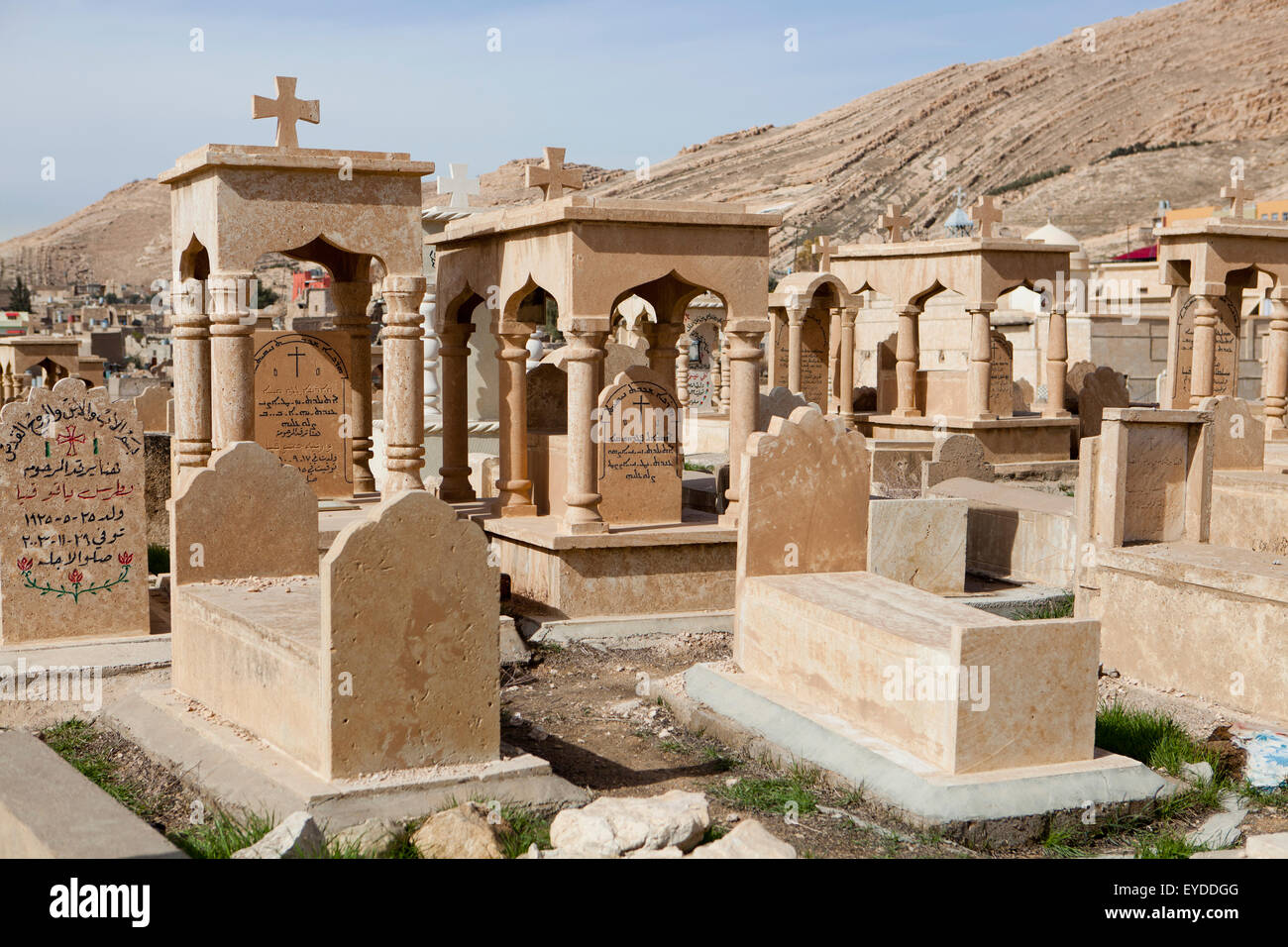 Christian Cemetery In Alqosh (Alkosh) Iraqi Kurdistan, Iraq Stock Photo ...
