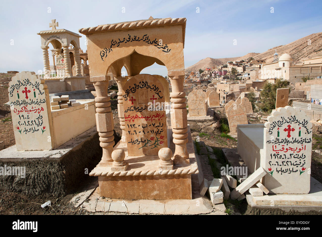 Christian Cemetery In Alqosh (Alkosh) Iraqi Kurdistan, Iraq Stock Photo ...