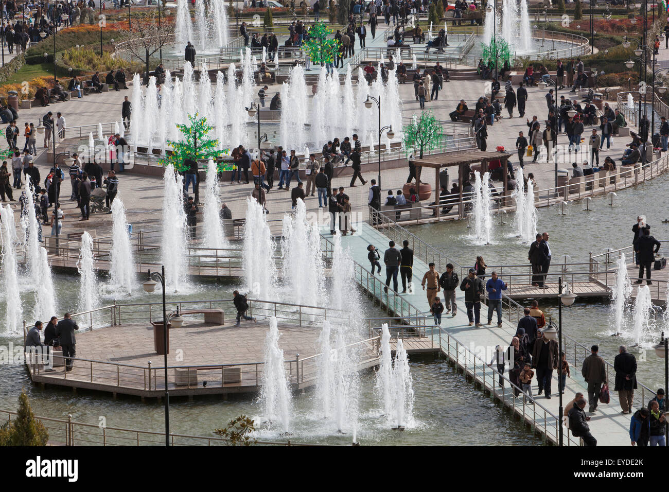Parki Shar, Or City Park As Seen From The Citadel, Erbil, Iraqi ...
