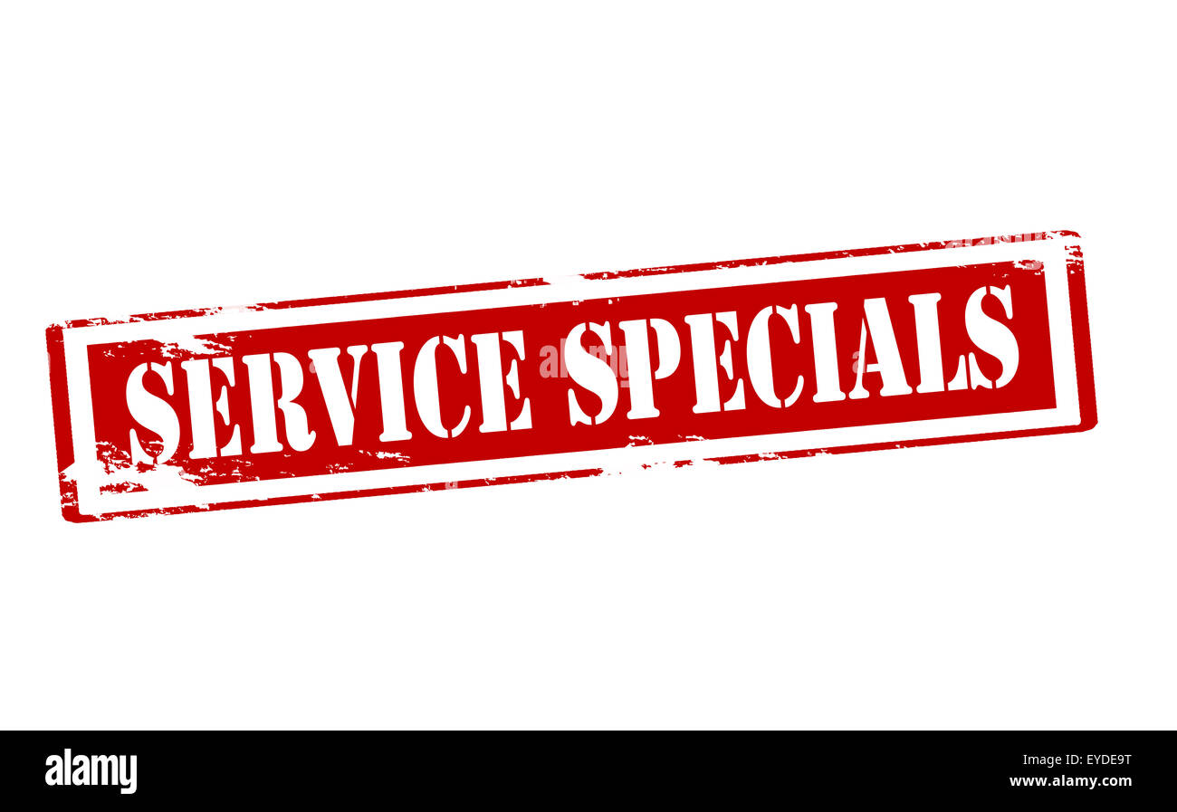 Rubber stamp with text service specials inside, vector illustration ...