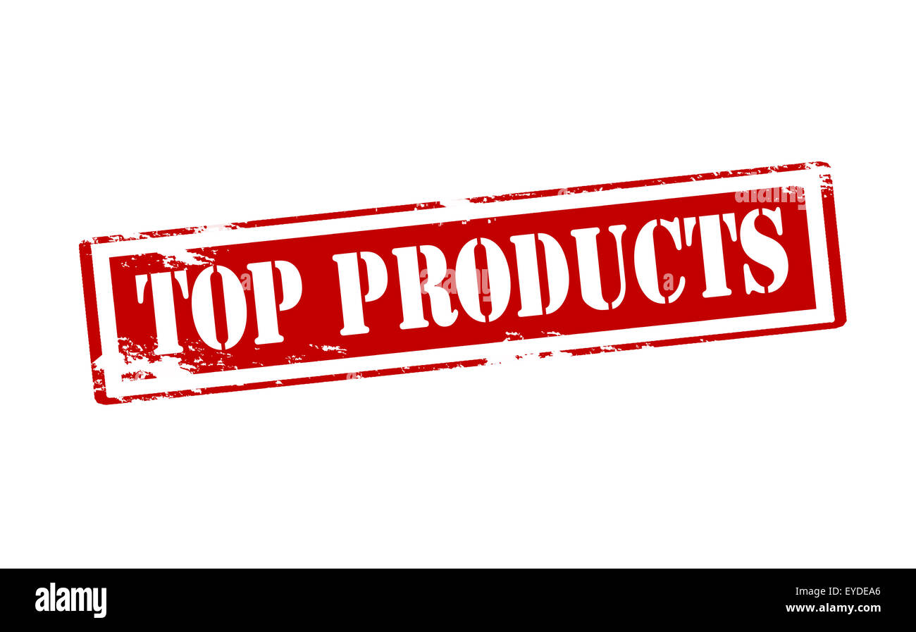 Rubber stamp with text top products inside, vector illustration Stock ...