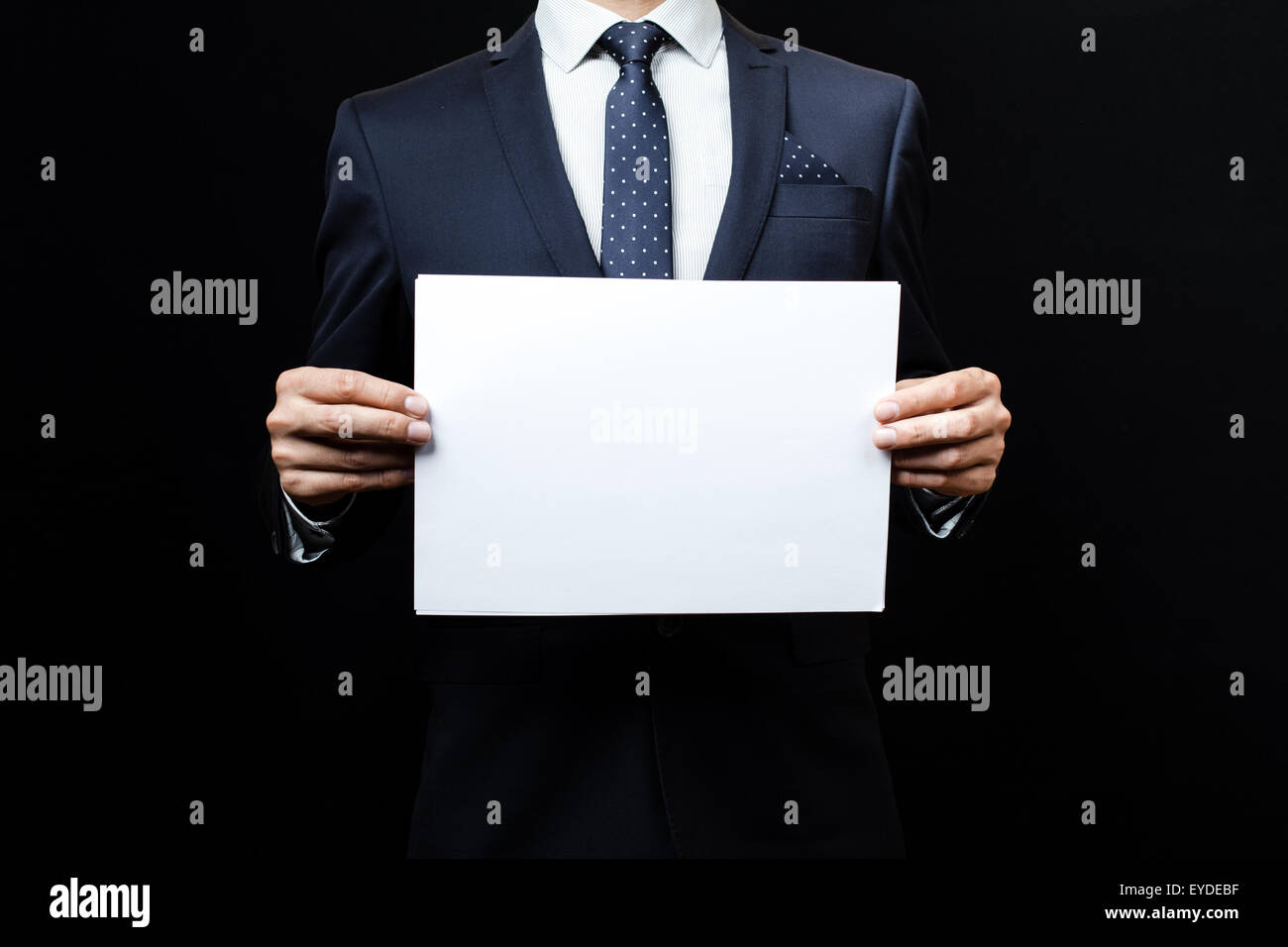 business man holding a paper Stock Photo - Alamy