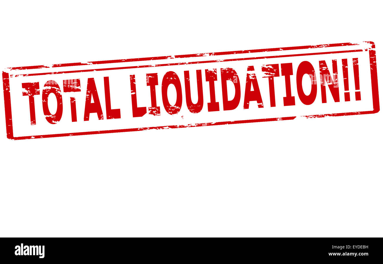 Rubber stamp with text total liquidation inside, vector illustration ...
