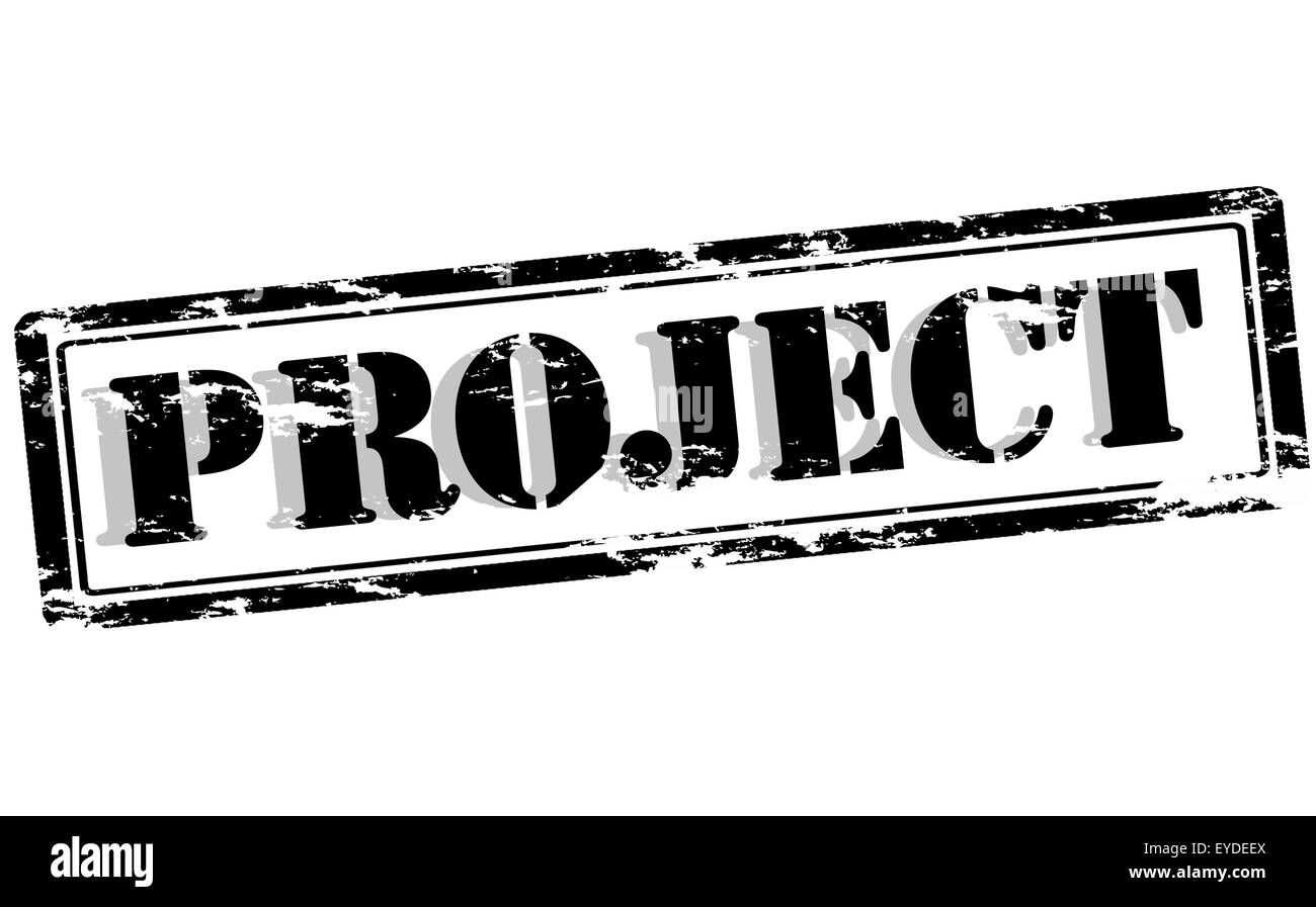 Rubber stamp with word project inside, vector illustration Stock Photo ...