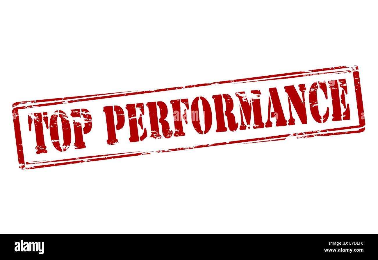 Rubber stamp with text top performance inside, vector illustration ...