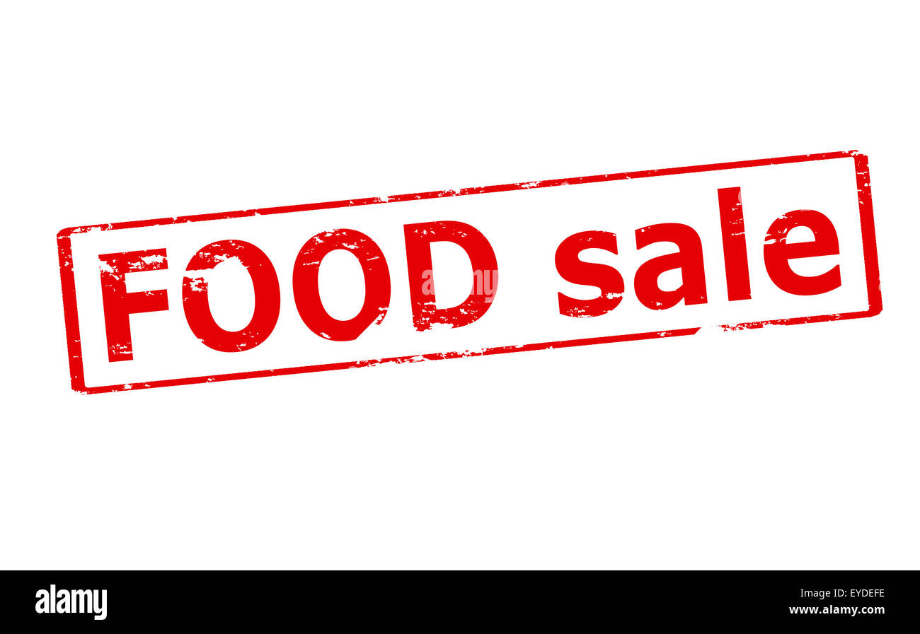 Rubber stamp with text food sale inside, vector illustration Stock ...
