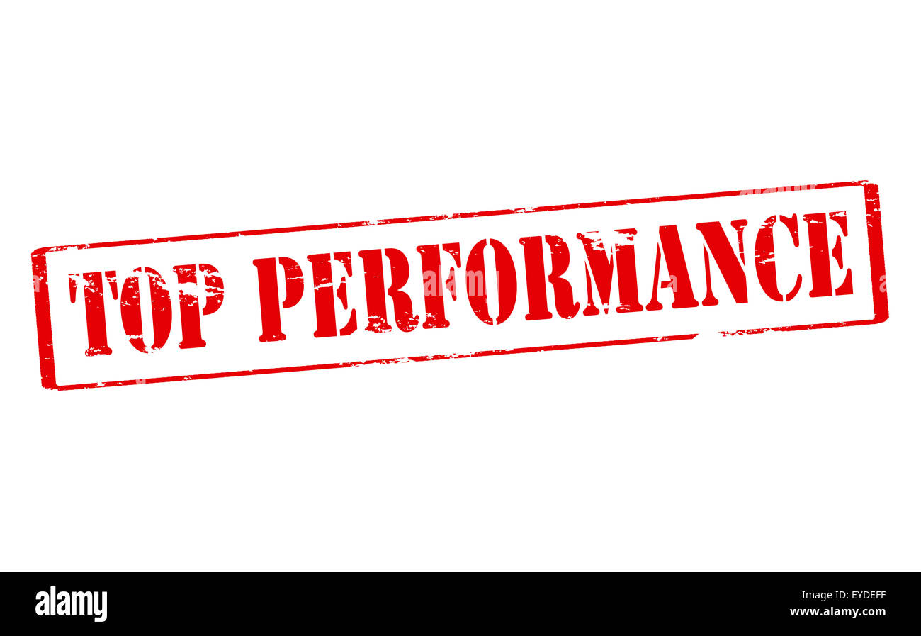 Rubber stamp with text top performance inside, vector illustration ...