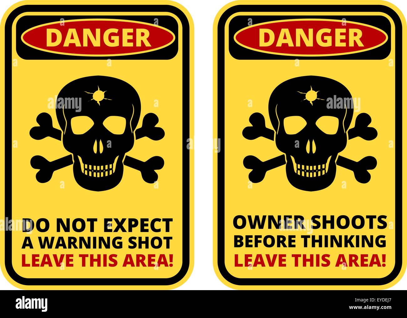 Warning Sign Beware Owner Gun High Resolution Stock Photography and ...