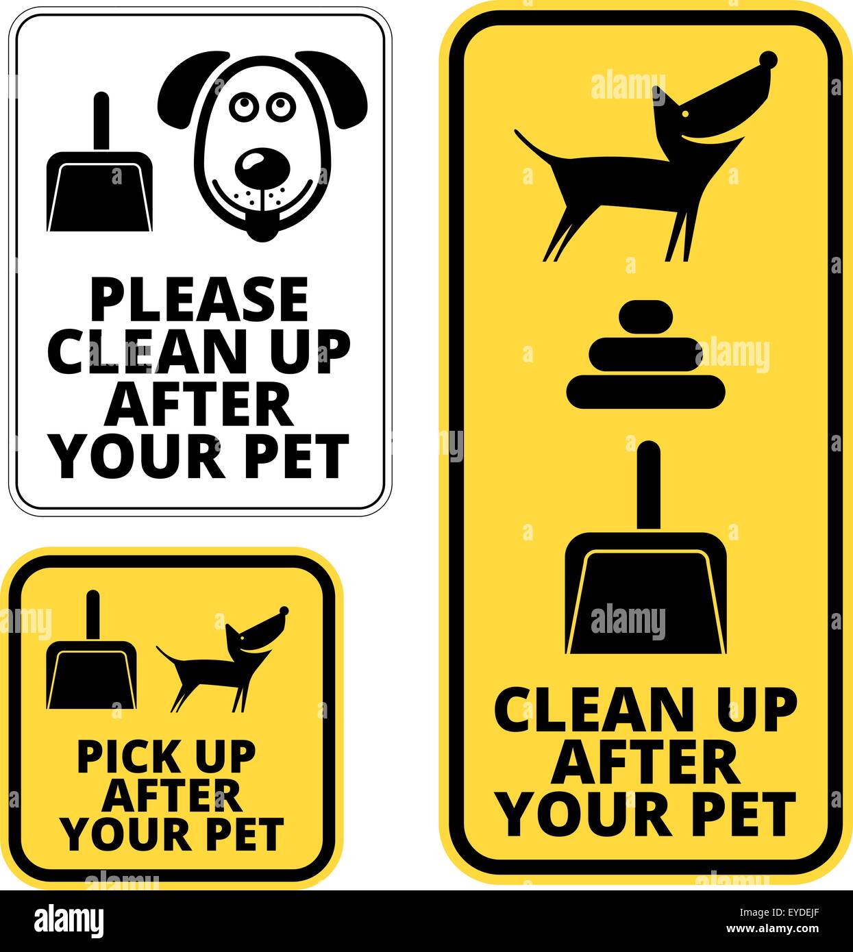 Dog waste sign Stock Vector Images - Alamy