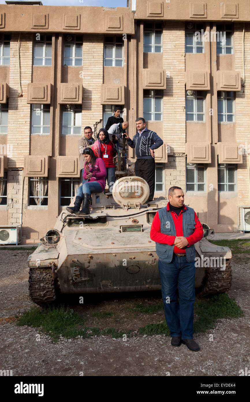 Tourists Standing On Tank At The Amna Suraka (Red Security) Museum ...