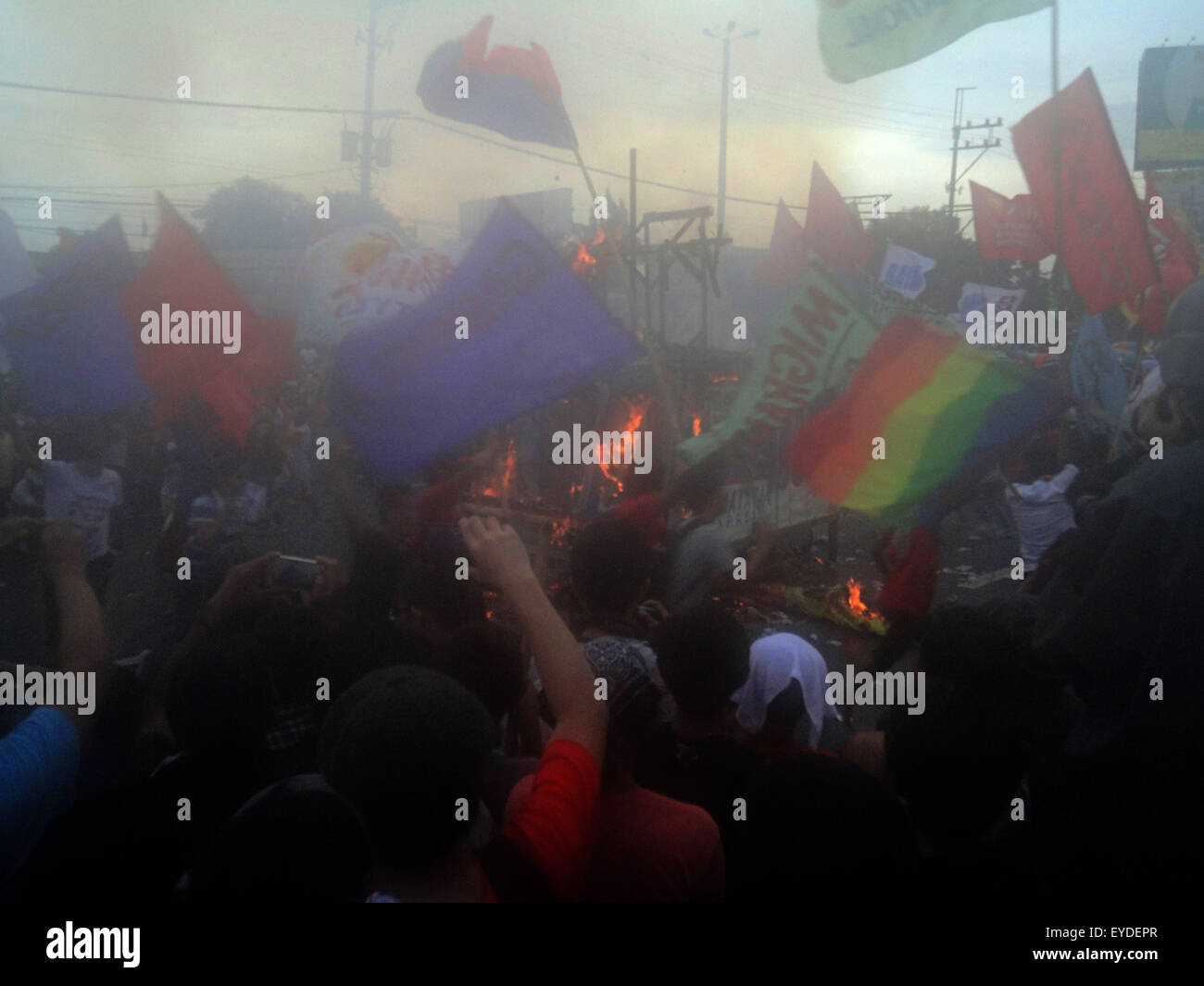 Quezon City Philippines 29th July 2015 Filipino Activists Carrying