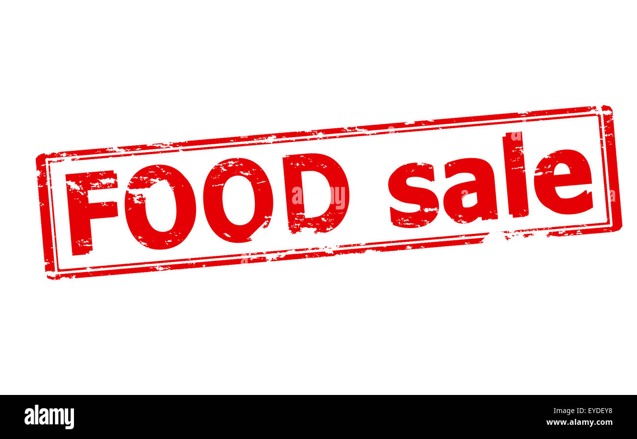 Rubber stamp with text food sale inside, vector illustration Stock ...