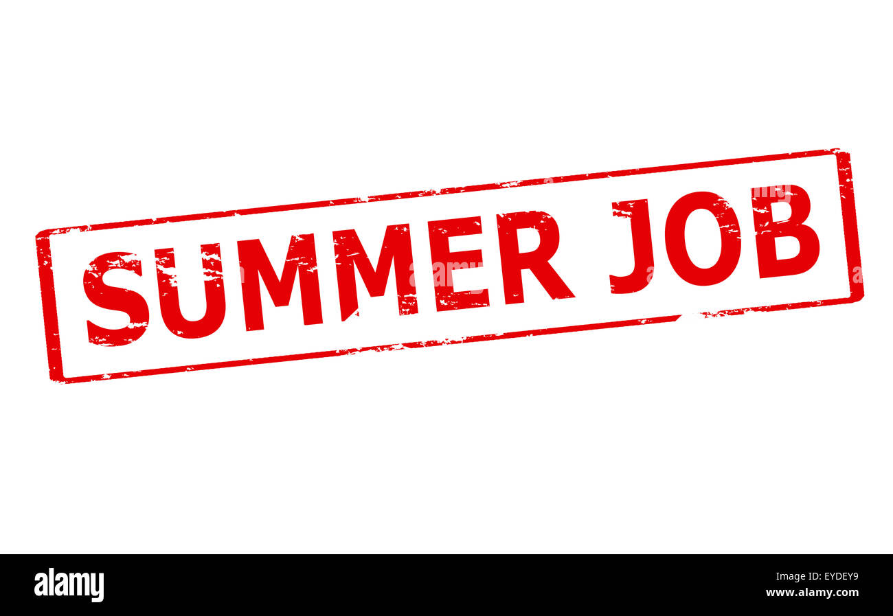 Rubber stamp with text summer job inside, vector illustration Stock ...