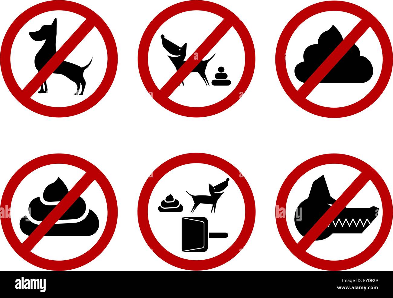 Dog ban notice Stock Vector Images - Alamy